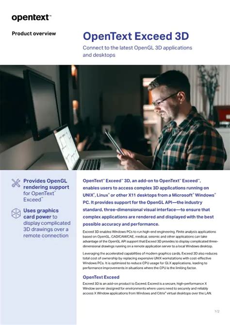Exceed 3d Connect To The Latest Opengl 3d Applications And Desktops Docslib