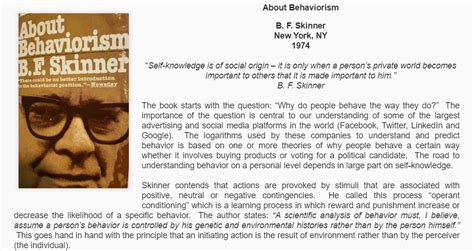 About Behaviorism A Summary