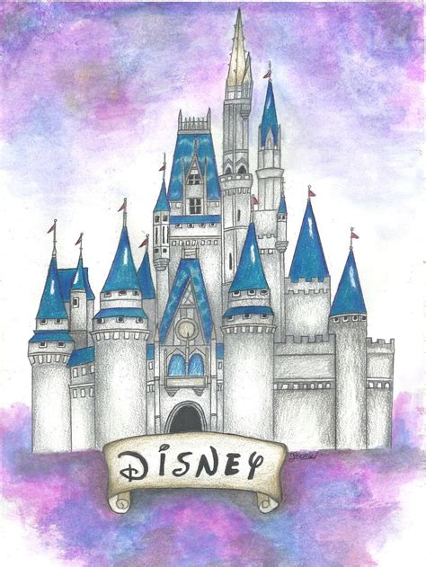 Pin By 💖 Cheryl 💖 On Disney Fanatic • Disney Castle Drawing Disney