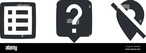 Set Of 3 Icons Communication Vector Collection Thin Line Web Icon Outline Isolated Signs