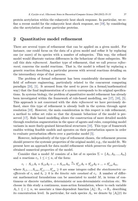 Solution Quantitative Model Refinement As A Solution To The