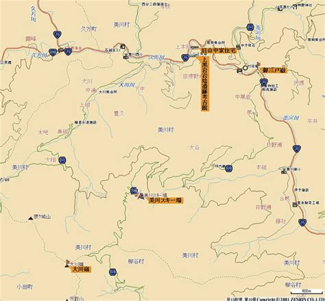 上浮穴郡久万高原町観光地図トップ