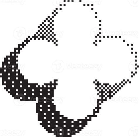 bitmap pattern star shape flower halftone gradient element y2k