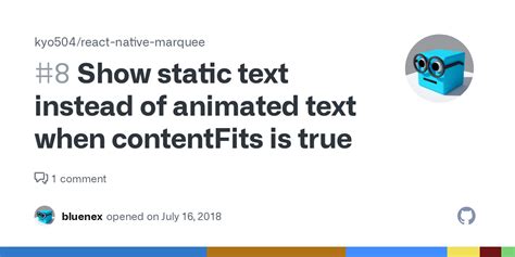 show static text instead of animated text when contentfits is true