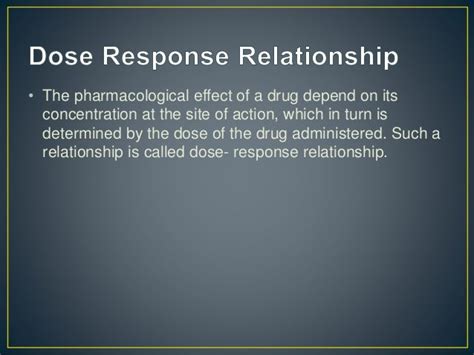 Dose Response Relationship