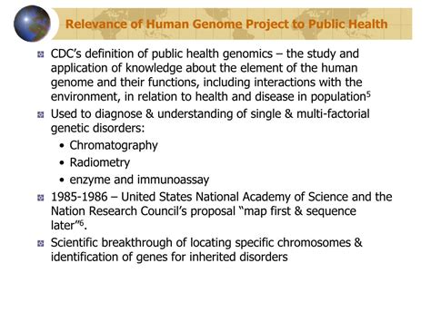 Ppt Genomics Applications In Public Health Across All Populations Environment And Work