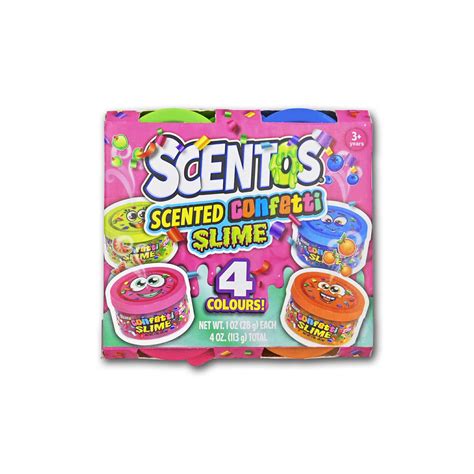 Scentos® Scented Confetti Slime 4 Pack Set Shopscentos