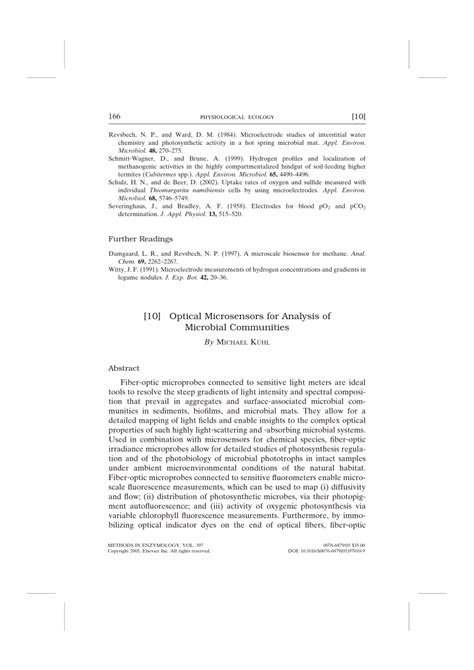 Pdf Optical Microsensors For Analysis Of Microbial Communities