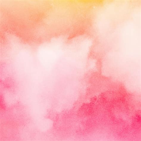 Premium Photo Pink And Yellow Watercolor Background With A White Cloud