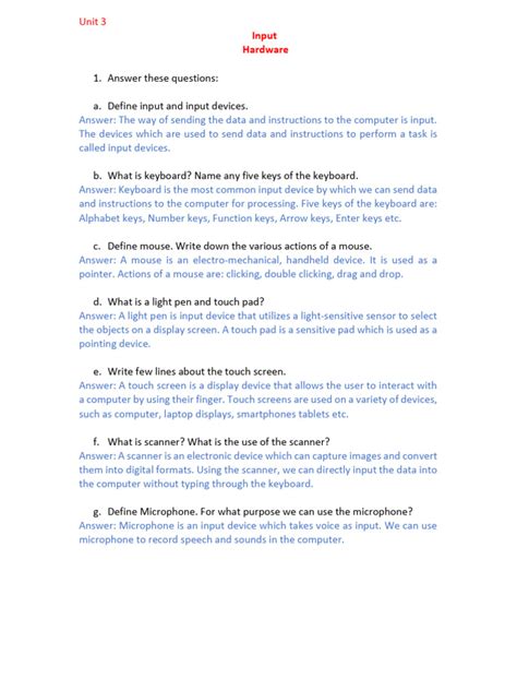 Intro To Computer Input Devices Pdf