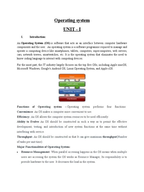 Operating System Unit 1 And 2 Intro Notes Pdf Computer Cluster Operating System