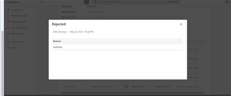 Reason Of Application Rejection Is Not Visible From History Issue Opencrvs Opencrvs