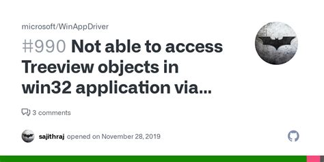 not able to access treeview objects in win32 application via winappdriver · issue 990