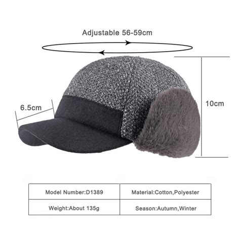 Badu Bg Унисекс зимни шапки мъжки удебелена руска шапка трапер с ушанка