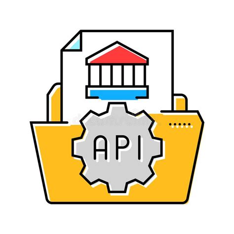 Open Banking Api Fintech Color Icon Vector Illustration Stock Illustration Illustration Of