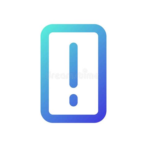 exclamation mark pixel perfect gradient linear ui icon stock
