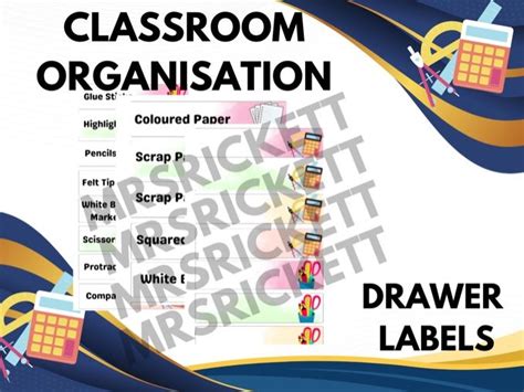 Classroom Drawer Labels Inc Blank Labels Teaching Resources