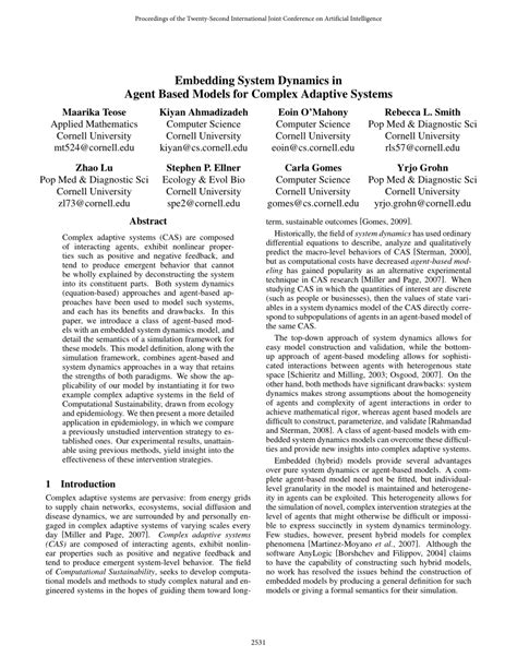 Pdf Embedding System Dynamics In Agent Based Models For Complex