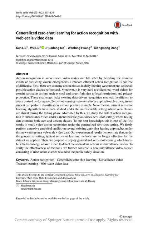 Generalized Zero Shot Learning For Action Recognition With Web Scale