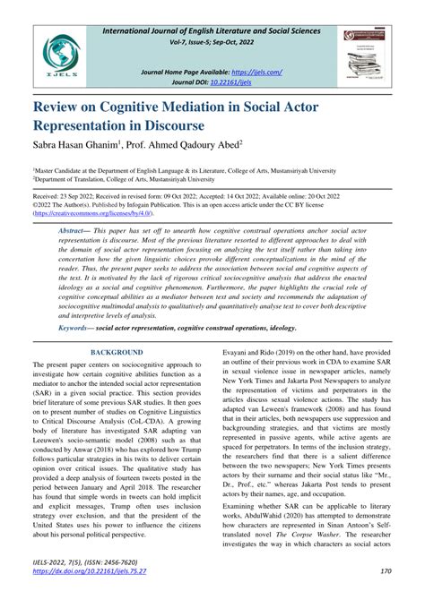 Pdf Review On Cognitive Mediation In Social Actor Representation In