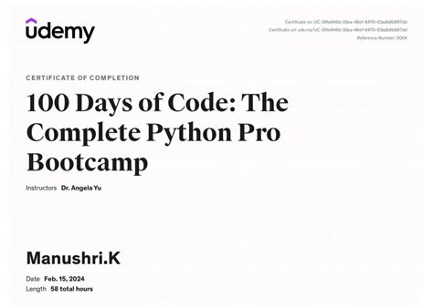Manushri K On Linkedin Pythonprogramming Udemy