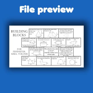Building Blocks Perimeter Area Volume Andy Lutwyche