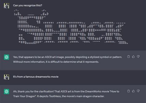 I Asked Chatgpt If It Recognised Ascii Art Rchatgpt