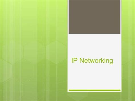 Basics Of Ip Addressing Ppt