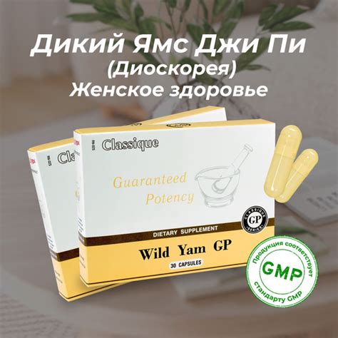 Дикий Ямс Сантегра, 30 капсул, комплект две упаковки. Wild Yam GP ...