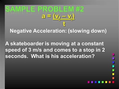 Negative Acceleration Examples