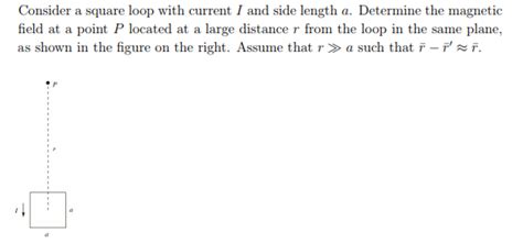 Solved Consider A Square Loop With Current I And Side Length Chegg Com