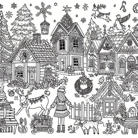 Коледни картинки за Оцветяване за Големи и за Малки