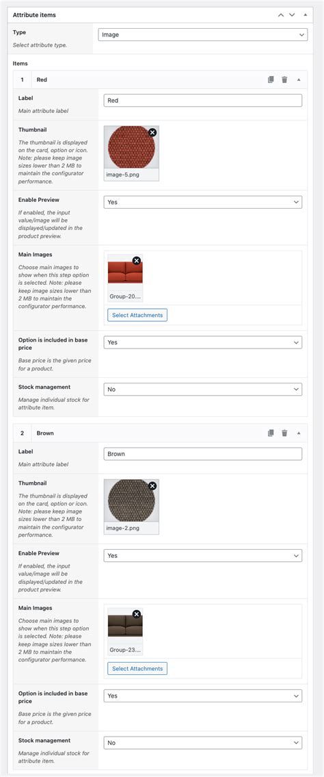 Staggs Attributes The Building Blocks Of The Configurator Builder