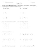Polynomials Worksheets Printable Pdf Download