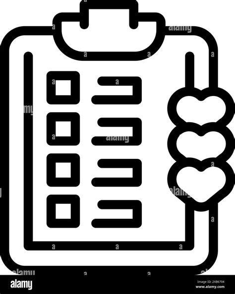 Clipboard Displaying A Checklist With Hearts Symbolizing Prioritized