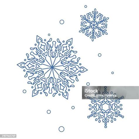 흰색 배경에 눈송이의 구성입니다 스칸디나비아 스타일의 손으로 그린 눈송이 엽서 포스터 배너 초대장에 대한 그림 0명에 대한 스톡 벡터 아트 및 기타 이미지 Istock