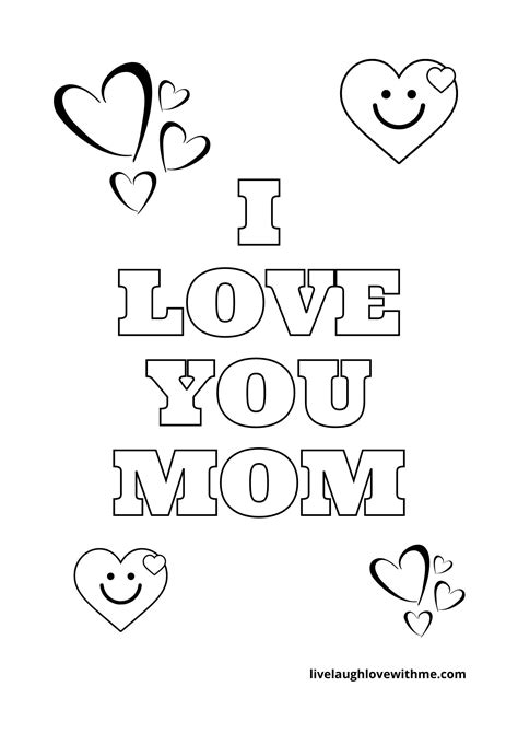 I Love Mommy Coloring Sheet