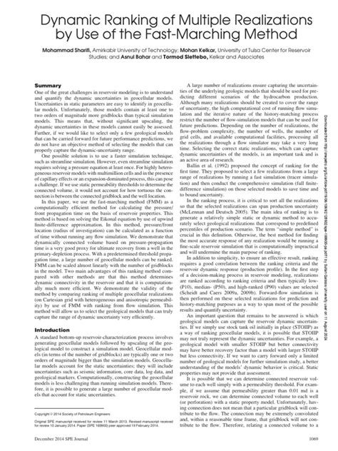 Dynamic Ranking Of Multiple Realizations Pdf Fluid Dynamics Simulation