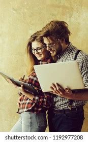 Sexy Nerd Couple Over Royalty Free Licensable Stock Photos Shutterstock