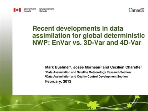 Ppt Recent Developments In Data Assimilation For Global Deterministic