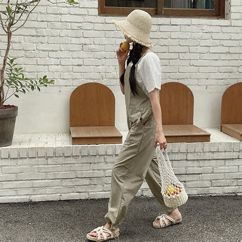 [인기여름 휴양지룩]🍧나일론 멜빵 점프수트 오버롤 시원하고 편해 스트링으로2way 나일론멜빵바지 꾸안꾸 에이블리