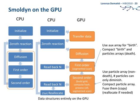 Ppt Parallel Particle Based Reaction Diffusion A Gpu Implementation