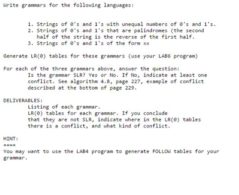 Solved Write Grammars For The Following Languages Strings