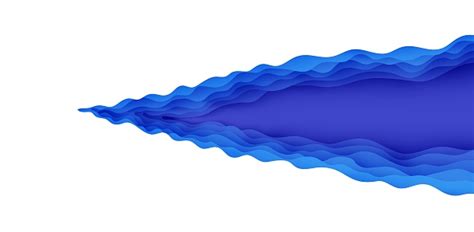 종이 컷 스타일의 물결 모양의 테두리 깊은 파도 현대 커버를 잘라 3d 추상적 인 배경 매끄러운 그림자 종이 컷 아트와 파란색 레이어 벡터 카드 일러스트 종이 접기 환경