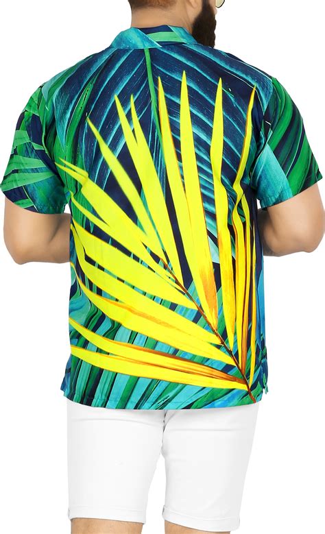 La Leela Mens Hawaiian Shirts Short Sleeve Button Down Shirt Mens
