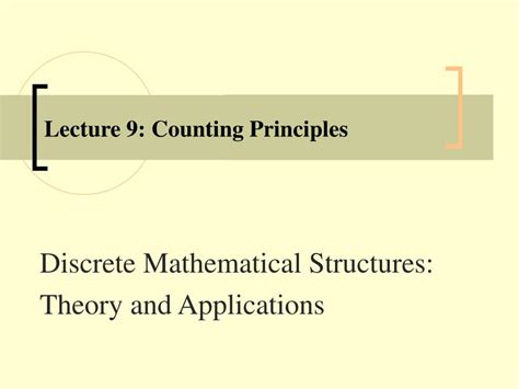 PPT Lecture 9 Counting Principles PowerPoint Presentation Free