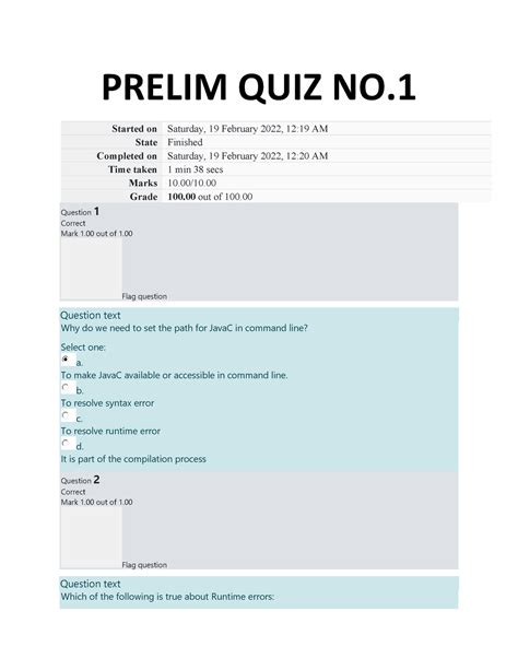 Prelim Quiz And Lab Quiz 1and2 Com Prog 2 Stef Prelim Quiz No Started
