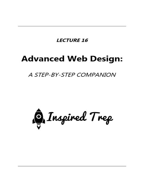 advanced web design step by step companion pdf word press menu
