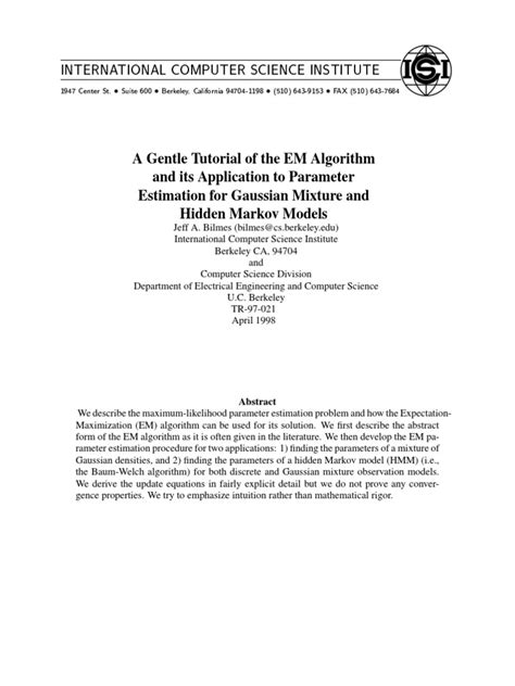 Pdf A Gentle Tutorial On The Em Algorithm Dokumen Tips