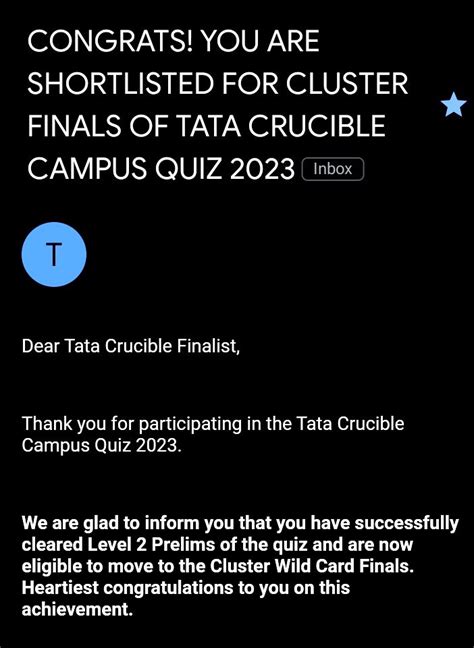 Anmol Jaiswal On Linkedin Tatacrucible Campusquiz Curiousminds